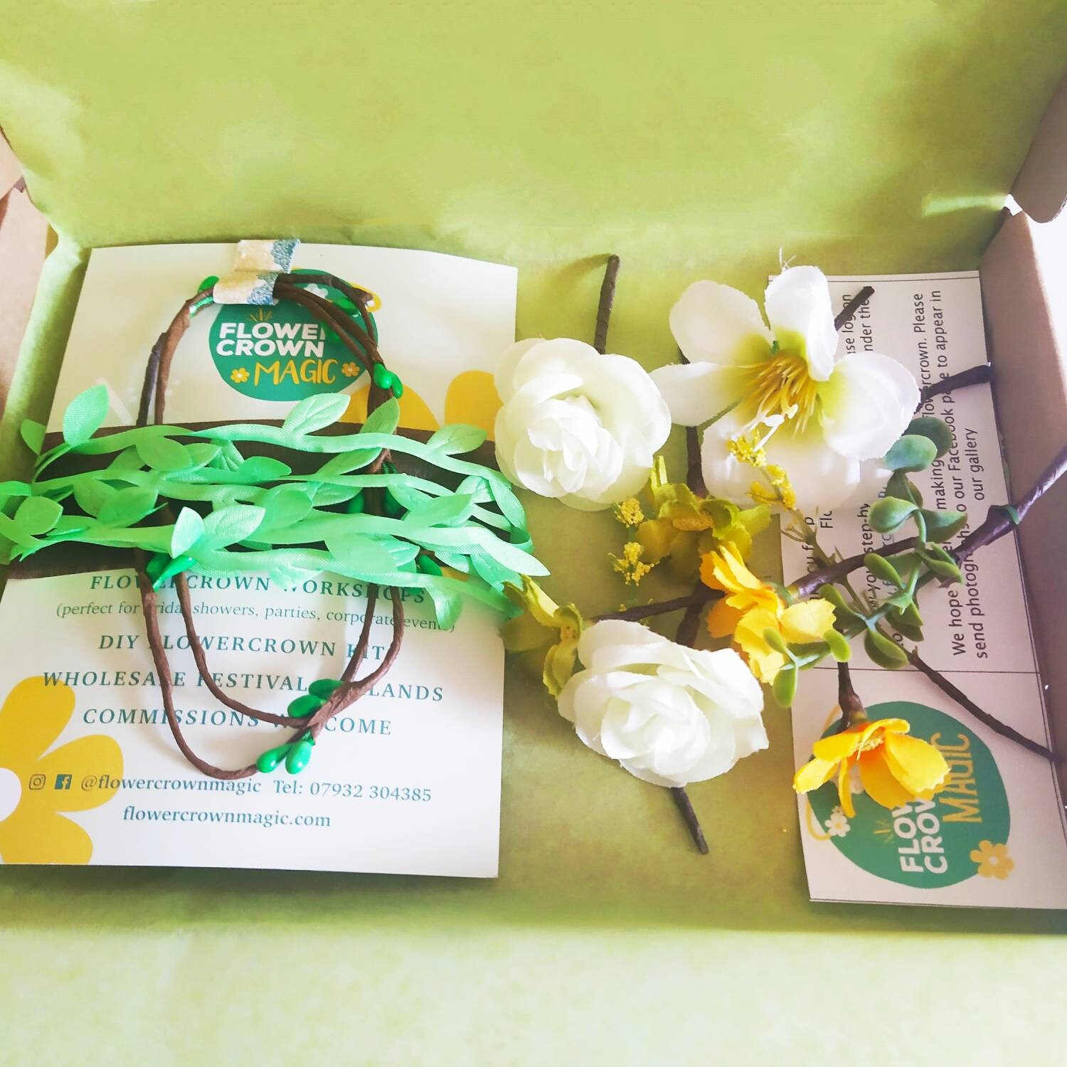 Children’s DIY Flower Crown Making Kit & Video Guide, Child’s DIY ...