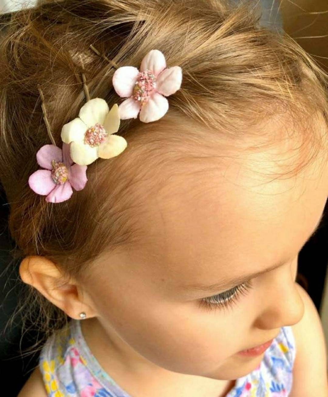 Girls Flower Hairpins - Set of 5 Pins - Floral Hairpins - Etsy