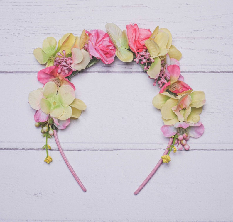 Maya Floral Headband - Child's Flower Hairband - Etsy UK