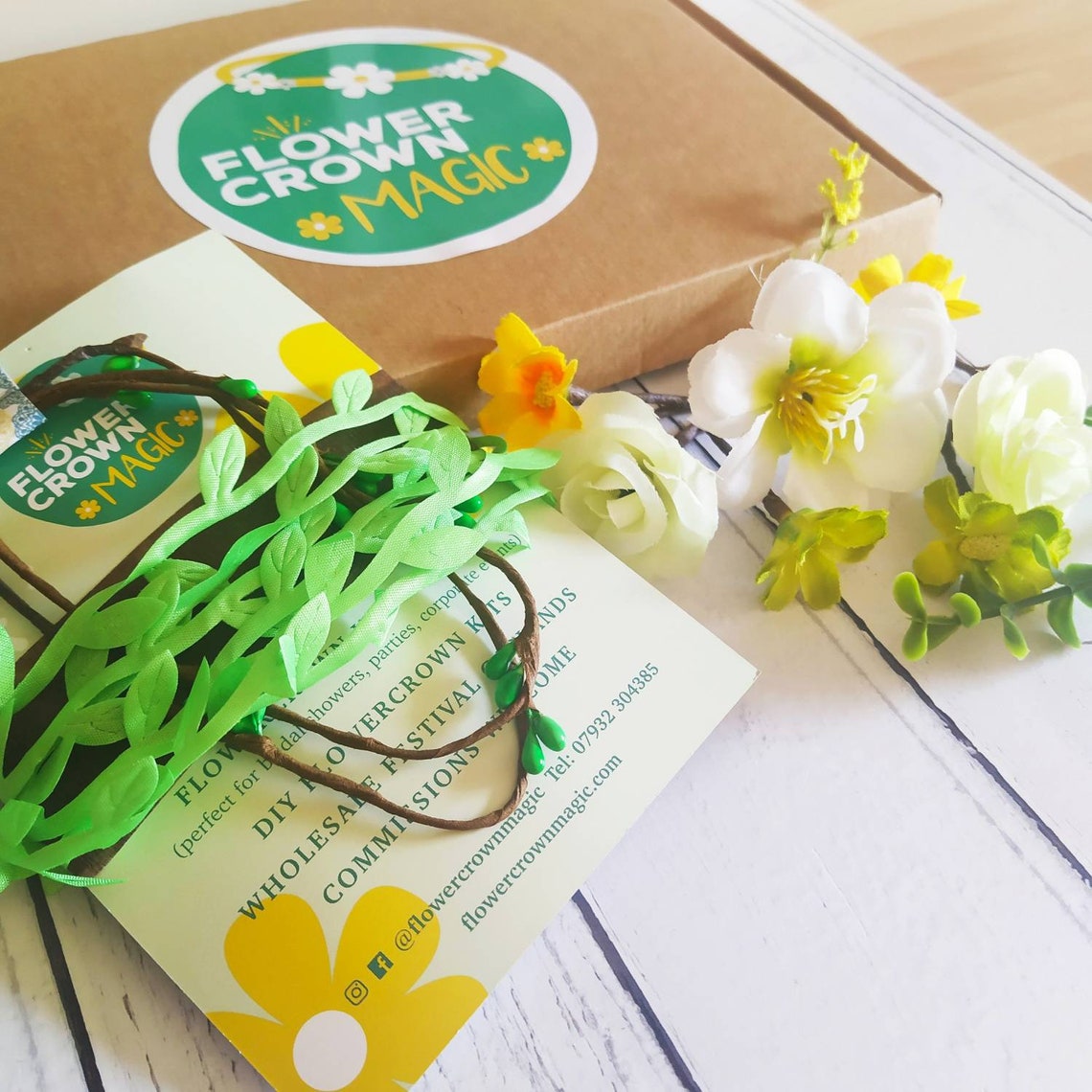 Children’s DIY Flower Crown Making Kit & Video Guide, Child’s DIY ...
