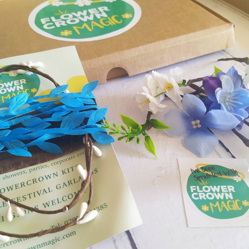 Childrens DIY Flower Crown Making Kit & Video Guide Childs - Etsy UK