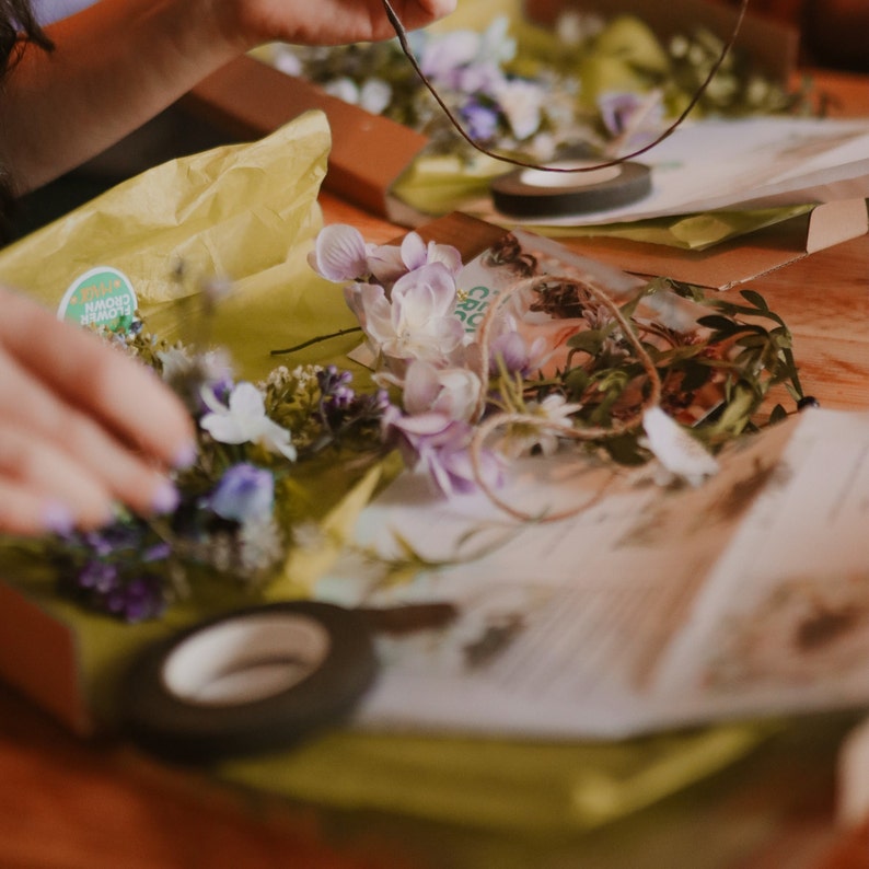DIY Flower Crown Making Kit Make a Bohemian Style Flower - Etsy UK