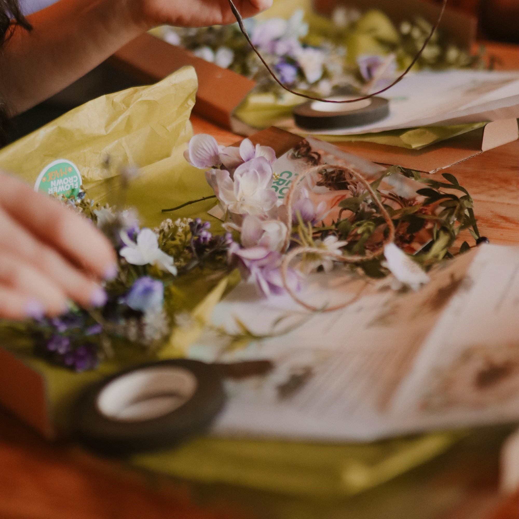 DIY Flower Crown Making Kit Make a Bohemian Style Flower - Etsy UK