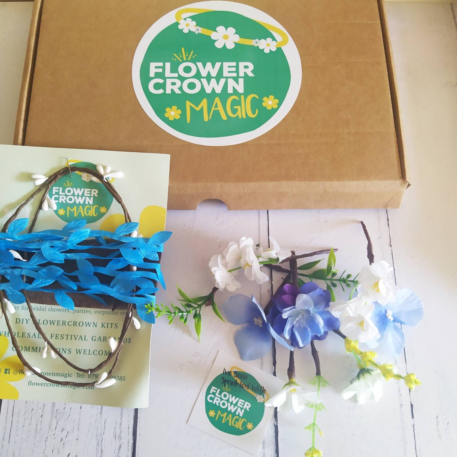 Childrens DIY Flower Crown Making Kit & Video Guide Childs - Etsy UK