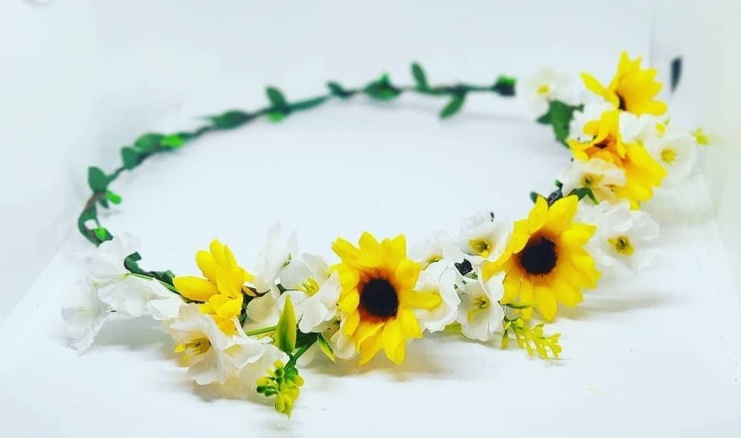 Sunflower Crown, Festival Garland, Summer Flower Crown - Etsy