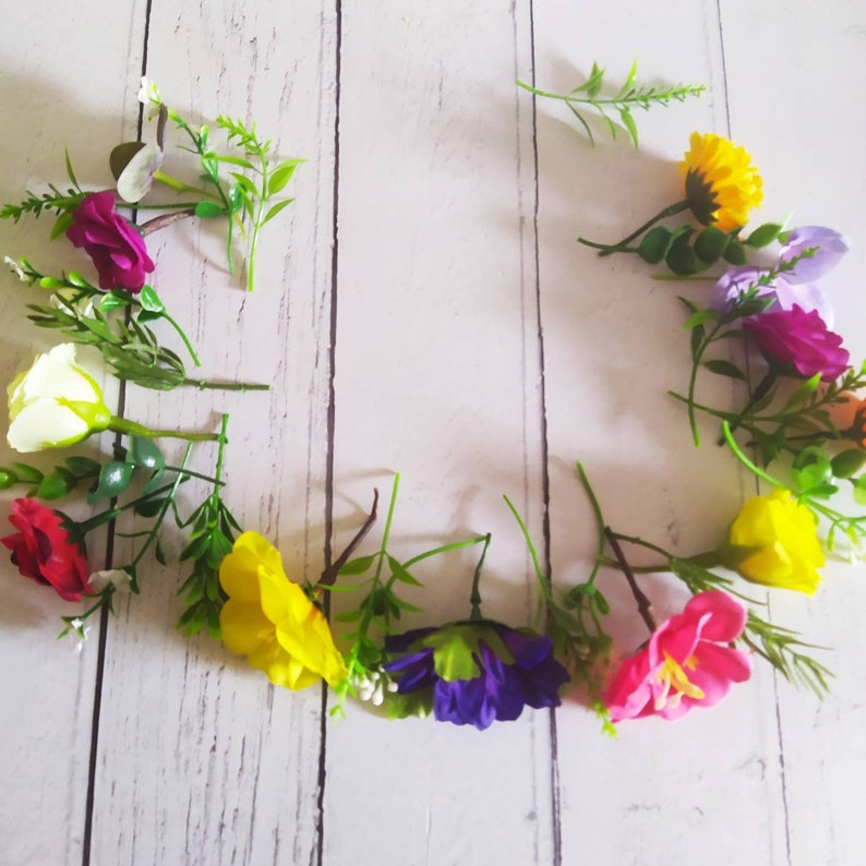 Flower Crown Making Kit Bright Coloured Flower Crown DIY - Etsy
