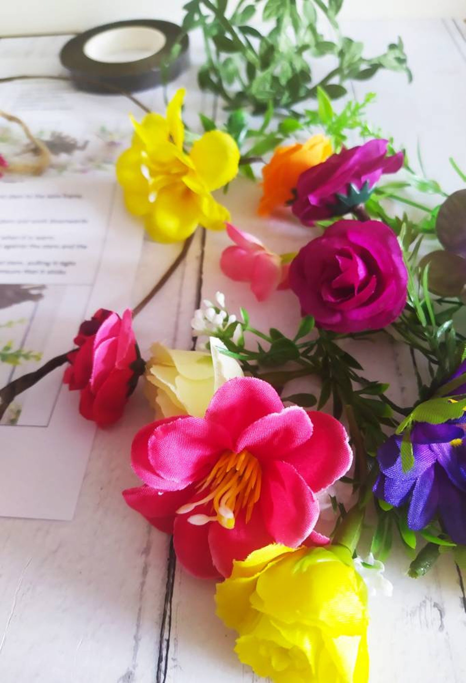 Flower Crown Making Kit Bright Coloured Flower Crown DIY | Etsy