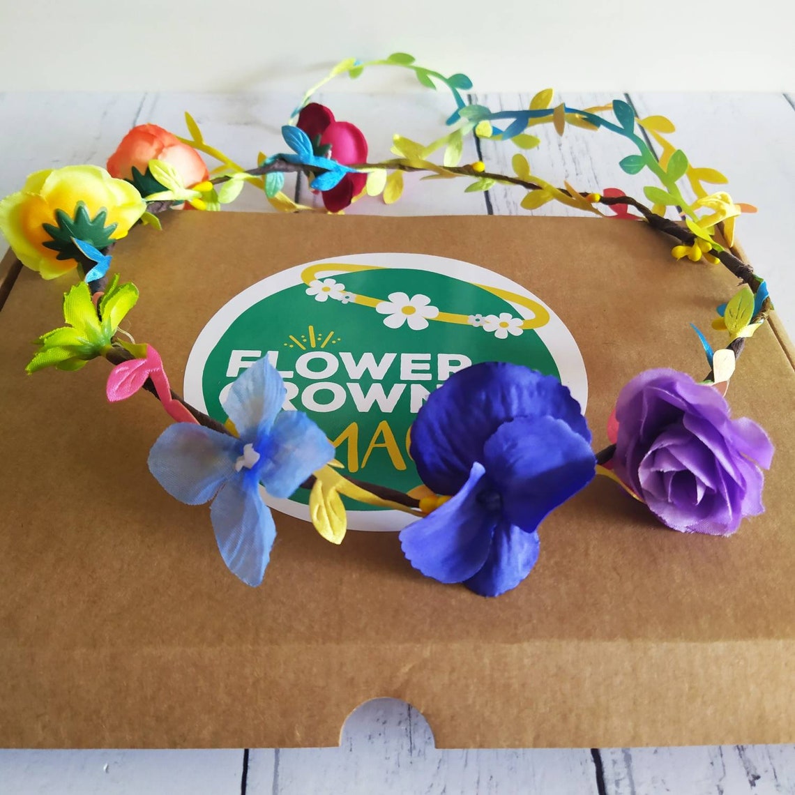 Children's DIY Flower Crown Making Kit & Video Guide | Etsy