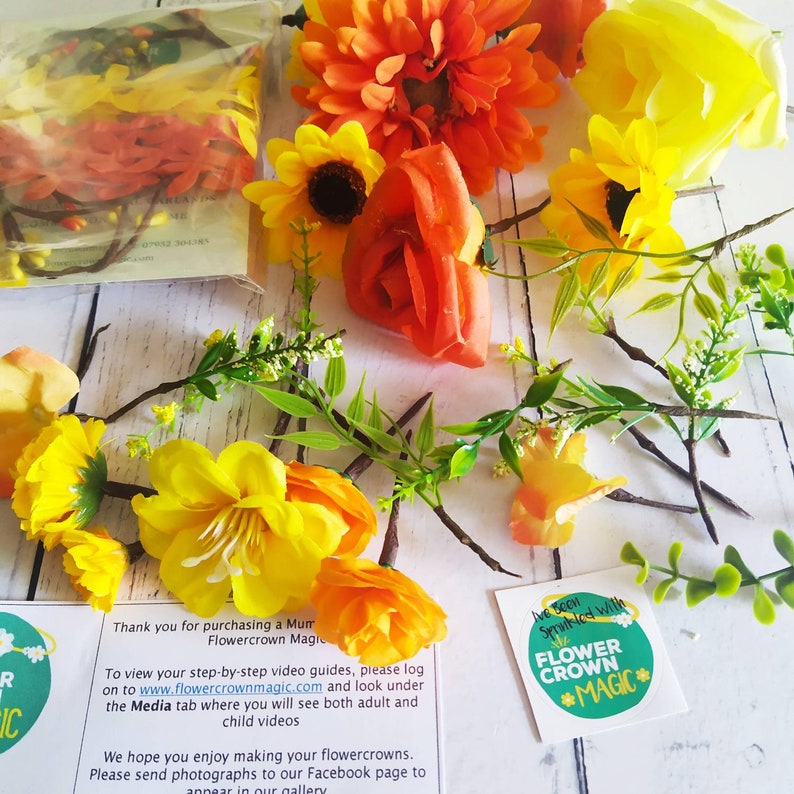 Flower Crown Making Duo Kit Mother & Daughter DIY Flower - Etsy UK
