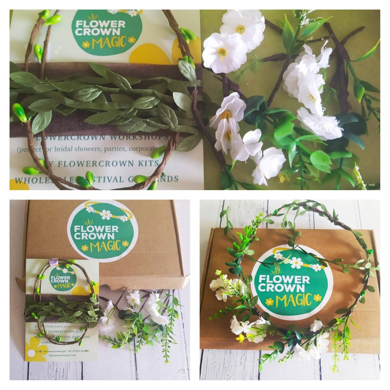Children’s DIY Flower Crown Making Kit & Video Guide, in Choice of 10 ...