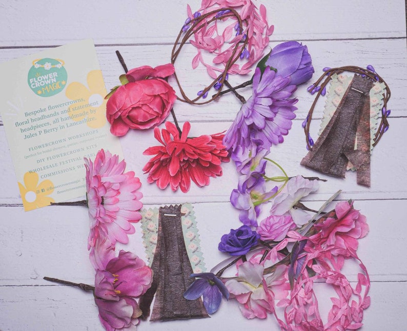Flower Crown Making Duo Kit, Mother & Daughter DIY Flower Crown Craft ...