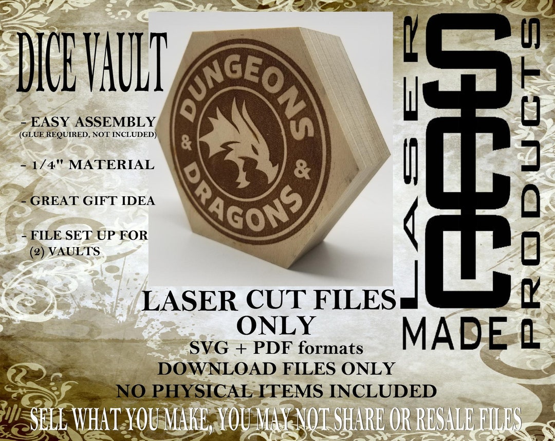 Bóveda de dados Laser Cut Files SVG pdf DESCARGA - Etsy España