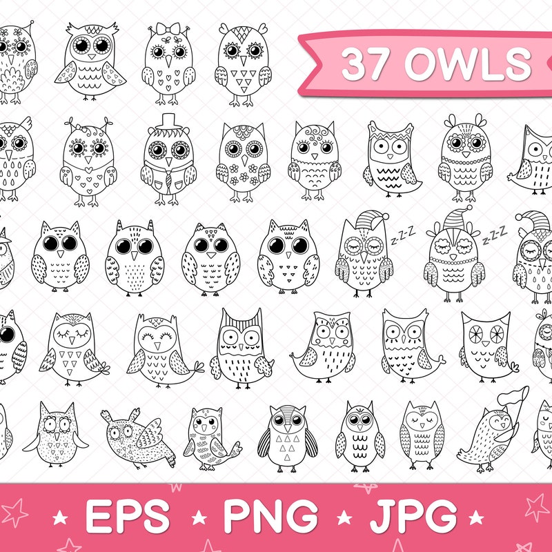 Black and White Owl - Etsy
