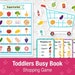 Shopping Busy Book Printable Game for Toddlers Grocery | Etsy