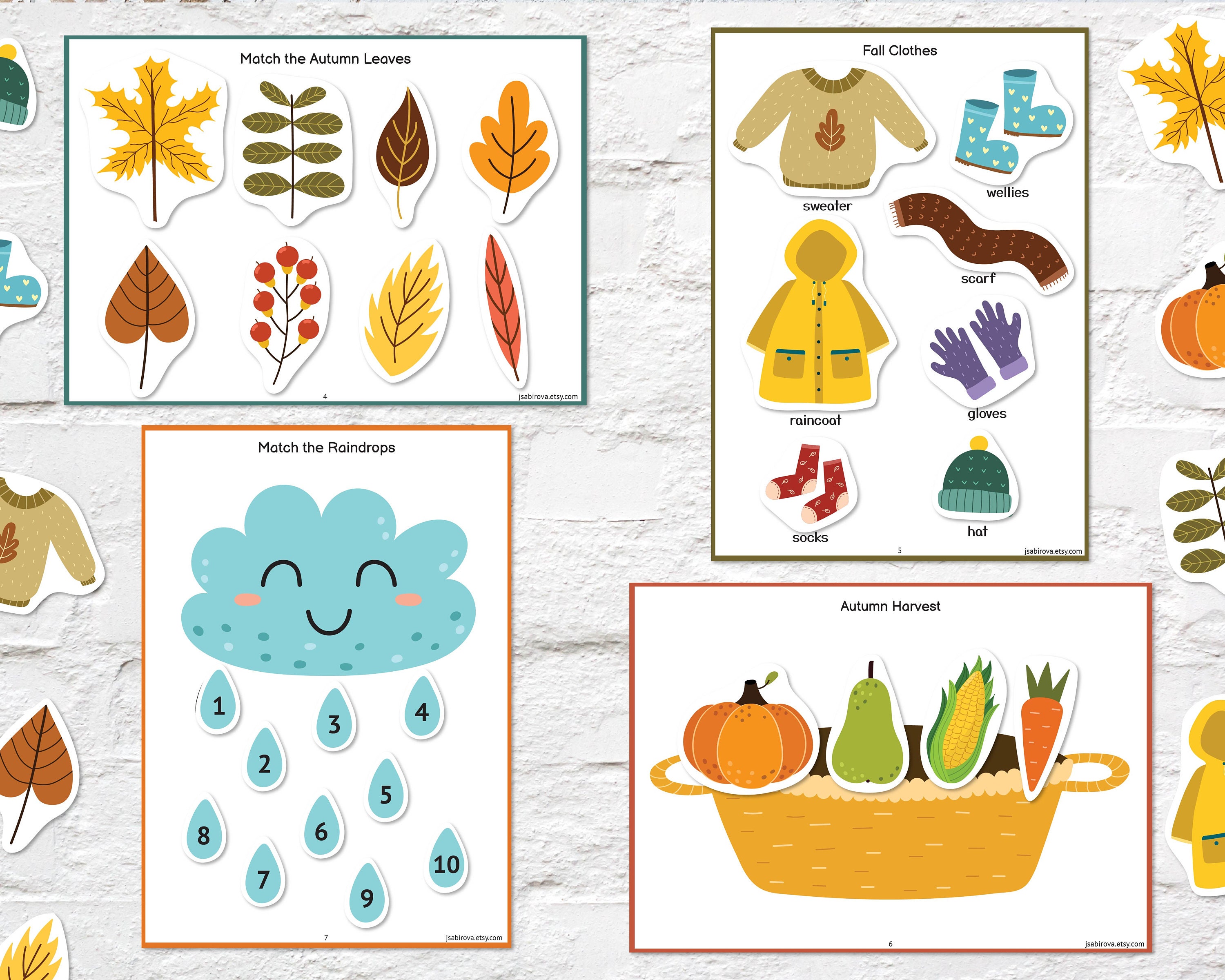 Autumn Busy Book Toddler Busy Book Printable Quiet Book Pdf | Etsy