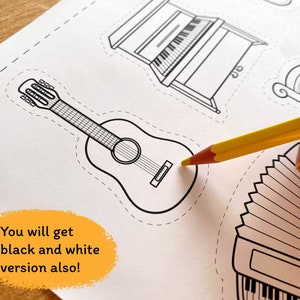 Musical Instruments Busy Book, Musical Instruments Matching Worksheets ...