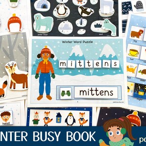 Christmas and Winter Busy Book Bundle for Toddlers, Set of 3 Toddler ...