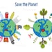 Waste Sorting Clipart, Recycling Trash Graphics, Saving the Planet ...