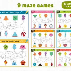 Shapes Activity Book Bundle, Dot to Dot Worksheets, Shapes Busy Binder ...