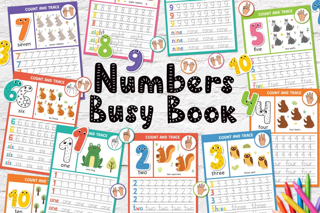 Numbers Busy Book, Learning Numbers Busy Book for Toddlers PDF, Numbers ...