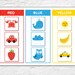Color Sorting Toddler Busy Book, Printable Busy Binder, Quiet Book Pdf ...