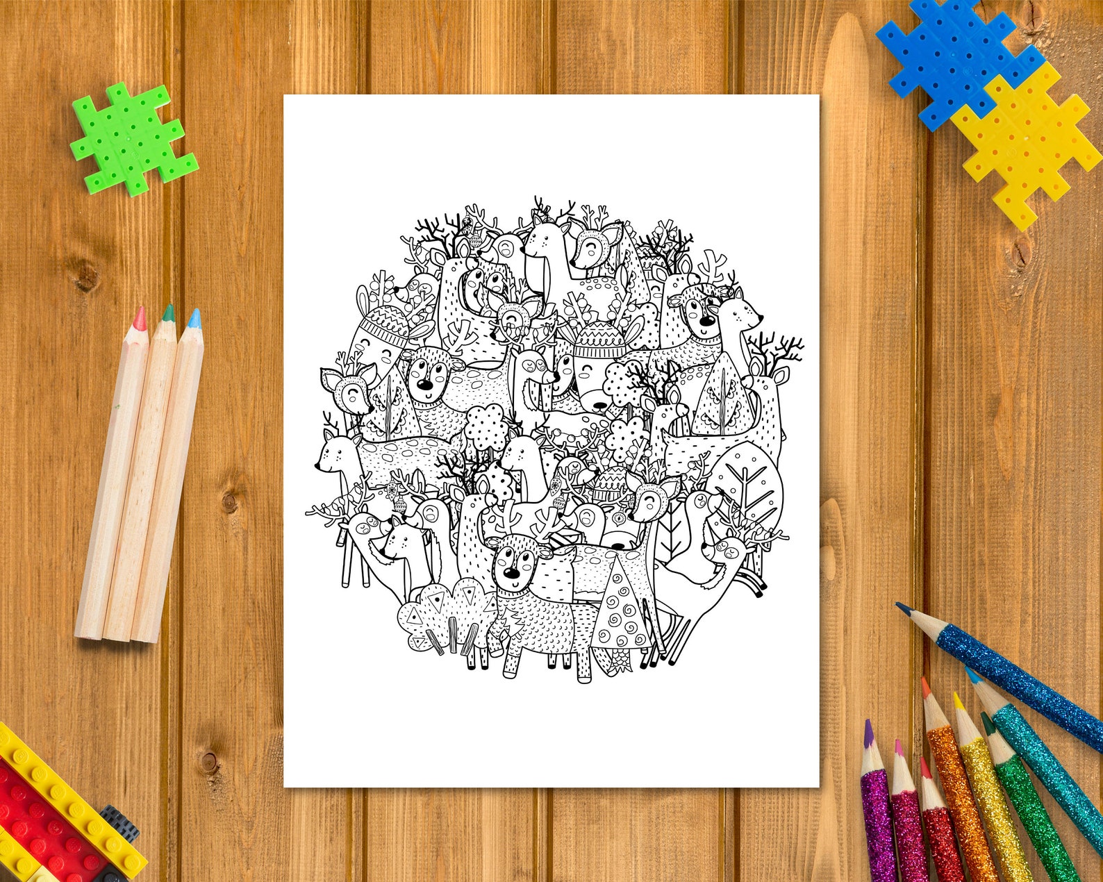 Coloring Book Printable Pdf, Coloring Sheet for Adults and Kids, Doodle ...