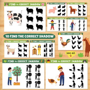 Farm Activity Book Bundle Printable, on the Farm Activity Pages for ...