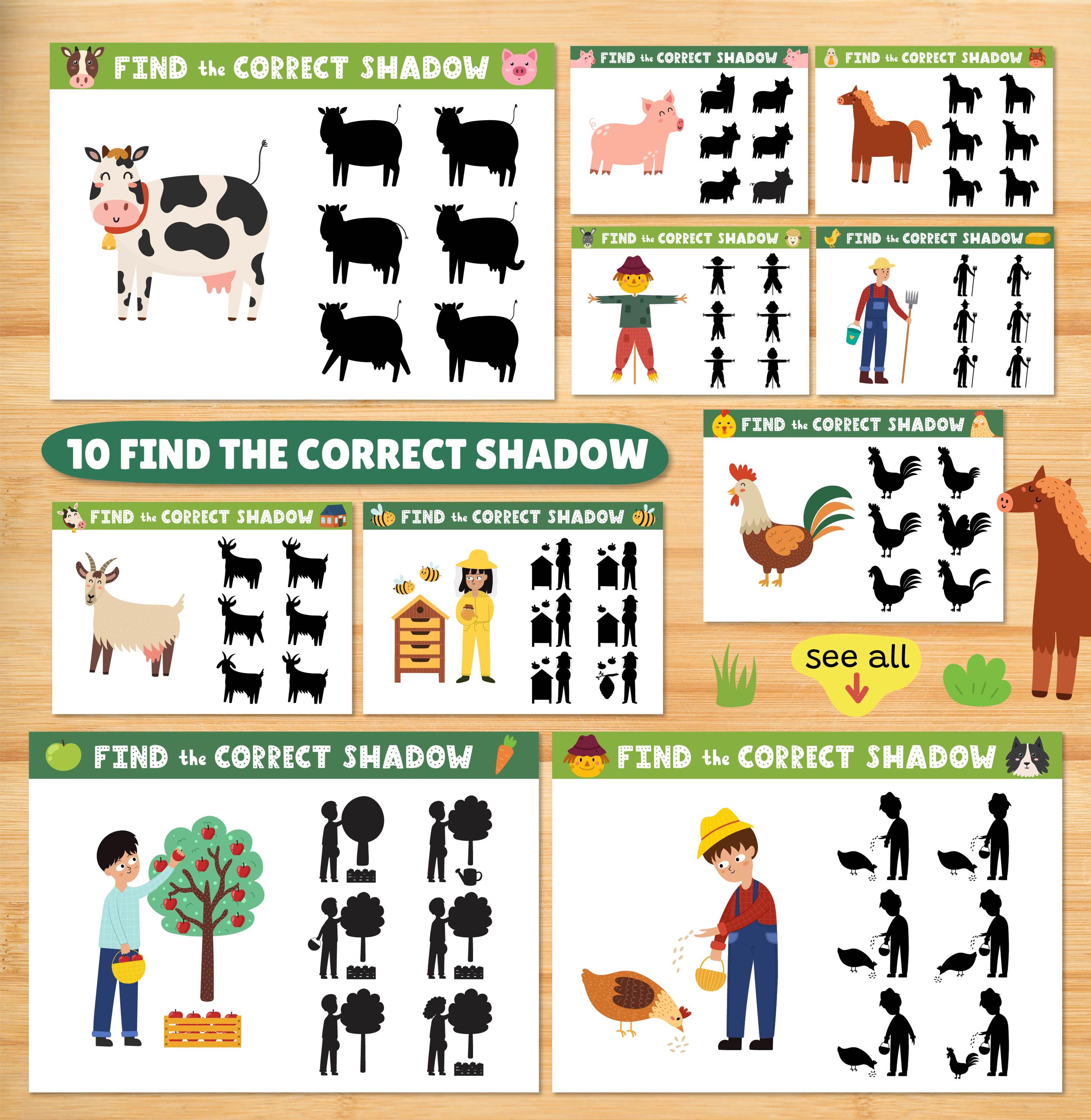 Farm Activity Book Bundle Printable, on the Farm Activity Pages for ...