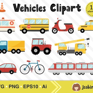 Clipart Vehicles Png, Eps10 - Car Clipart, Transport Truck Train ...