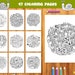 Doodle Coloring Book Bundle Coloring Pages Printable - Etsy
