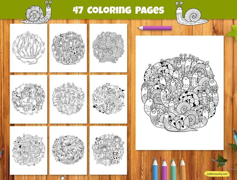 Doodle Coloring Book Bundle, Coloring Pages Printable, Coloring Pages ...