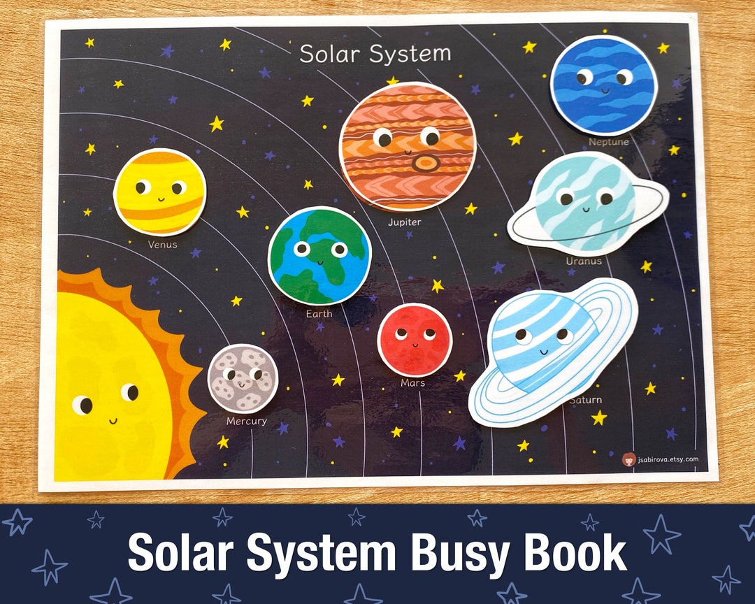 Solar System Busy Book Page, Solar System Matching Worksheet for ...