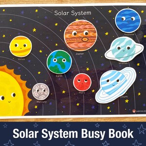 Solar System Busy Book Page, Solar System Matching Worksheet for ...