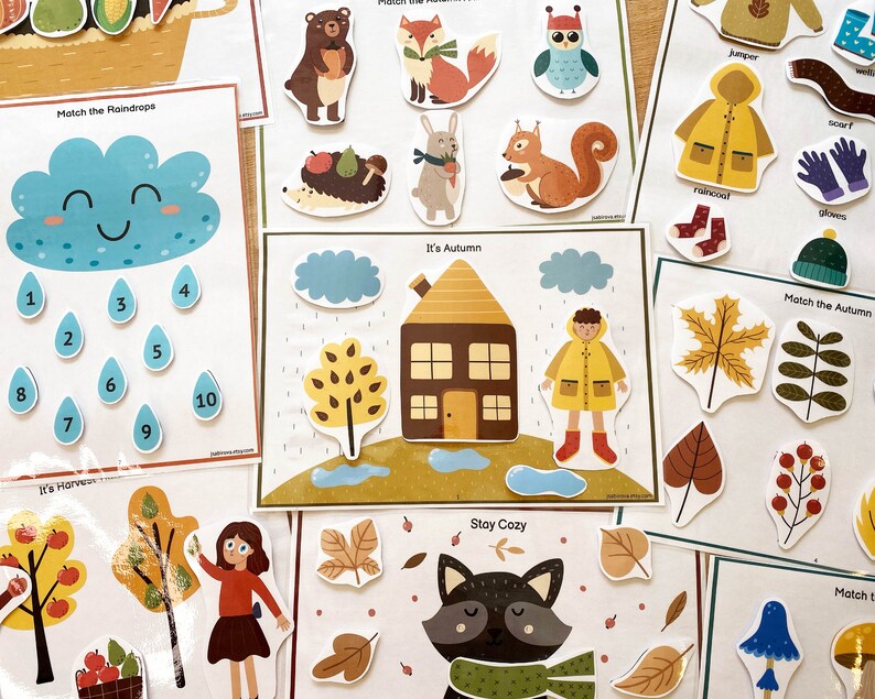 Autumn Busy Book Toddler Busy Book Printable Quiet Book Pdf - Etsy