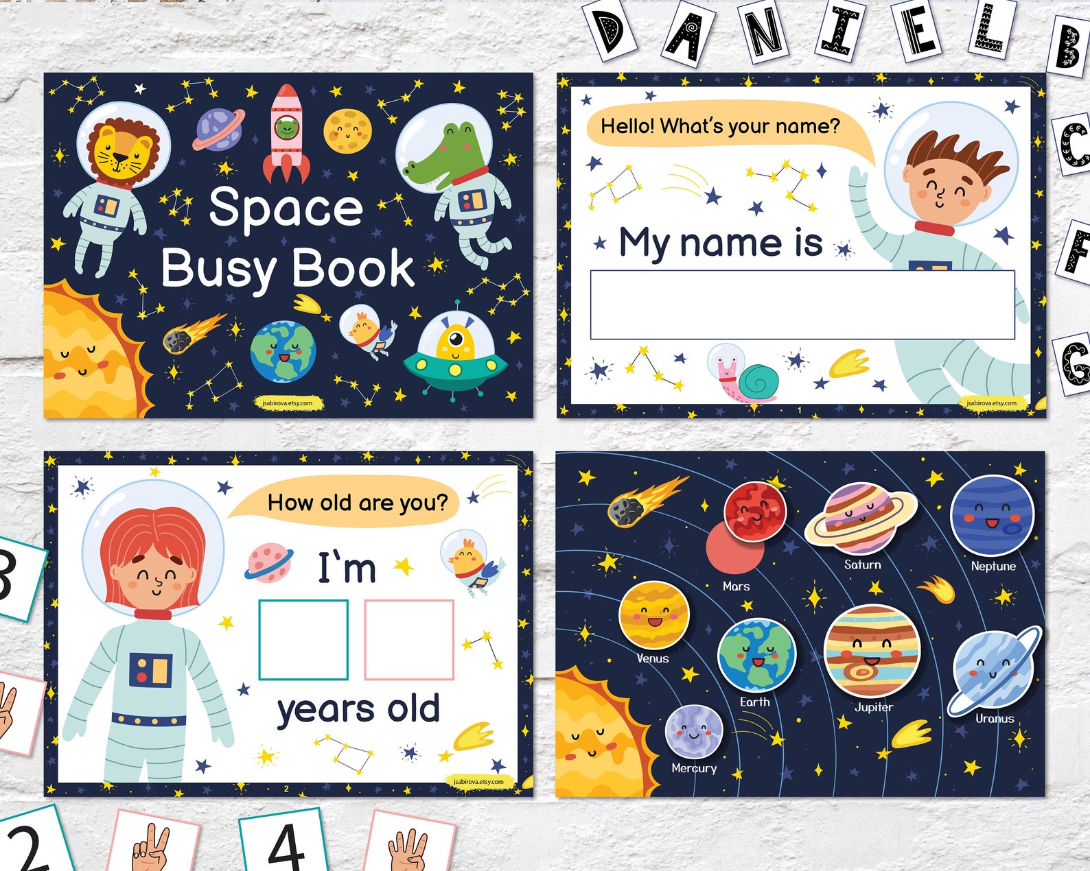 Space Busy Book Printable, Toddler First Busy Book Pdf, Toddler Busy ...