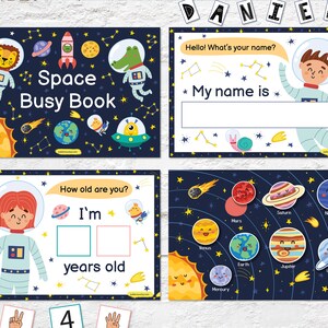 Space Busy Book Printable, Toddler First Busy Book Pdf, Toddler Busy ...