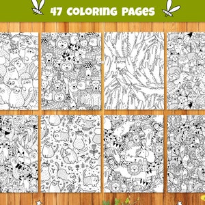 Doodle Coloring Book Bundle, Coloring Pages Printable, Coloring Pages ...
