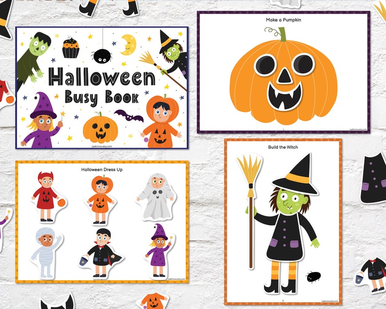 Halloween Busy Book, Toddler Busy Book Printable, Quiet Book Pdf ...