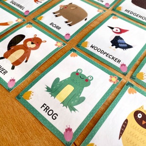 Forest Animals Flashcards Pdf, Woodland Animals Flash Cards Printable ...