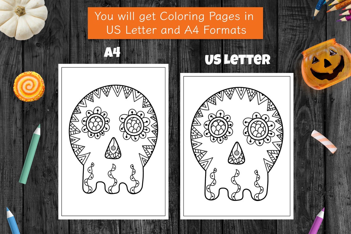 Halloween Coloring Book Pdf Printable Coloring Pages for - Etsy