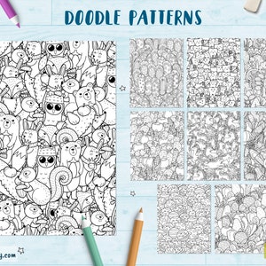 Coloring Book Bundle, 90 Printable Coloring Pages Pdf for Adults and ...