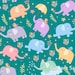 Elephants Clipart and Digital Paper / Animals Clipart and - Etsy