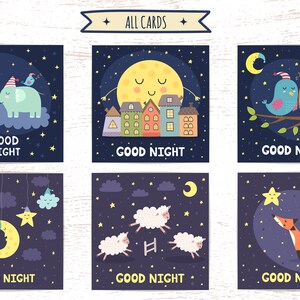 Good Night Clipart and Digital Paper - Sweet Dreams Seamless Patterns ...