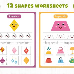 Shapes Activity Book, Shapes Busy Book, Shapes Matching Worksheets for ...