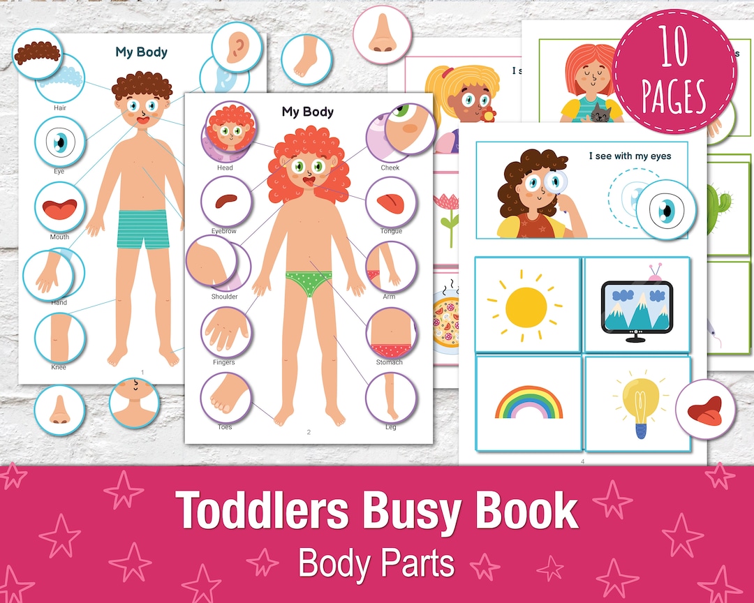 Body Parts Busy Book Printable, Toddler Busy Book, Quiet Book ...