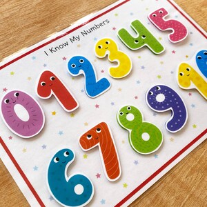 Numbers Busy Book Page, I Know My Numbers Matching Worksheet for ...