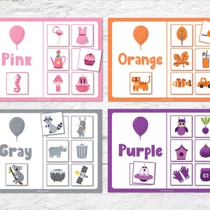 Colors Matching Activities, Toddler Busy Book, Color Sorting Busy Book ...