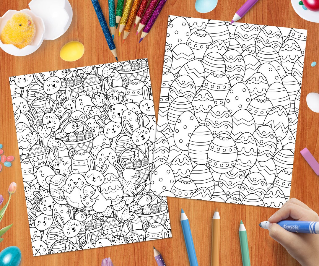 Easter Coloring Pages Pdf, Easter Bunnies Printable Coloring Pages ...