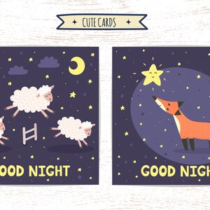 Good Night Clipart and Digital Paper - Sweet Dreams Seamless Patterns ...
