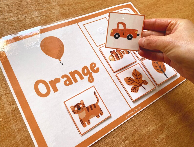 Colors Matching Activities Toddler Busy Book Color Sorting - Etsy